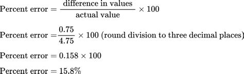 Percent Error Math Steps Examples And Questions