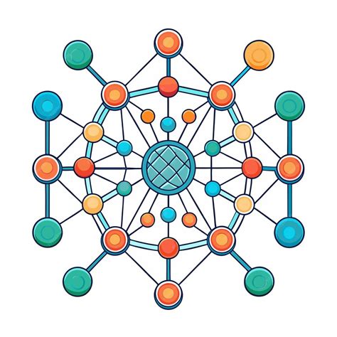 Structured Neural Network Diagram With Layered Node Connections