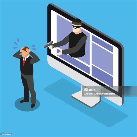 Hacker Attacking Internet User Isometric 3d Vector Stock Illustration Download Image Now