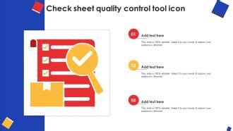 Check Sheet Quality Control Tool Icon Ppt Presentation PPT PowerPoint