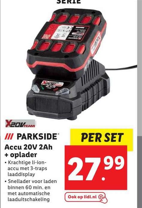 Parkside Accu V Ah Oplader Aanbieding Bij Lidl Folders Nl