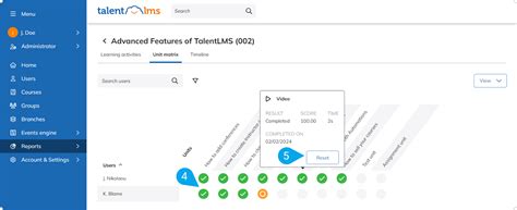 How To Reset Or Complete Progress Using The Unit Matrix Report In Talentlms Talentlms Support
