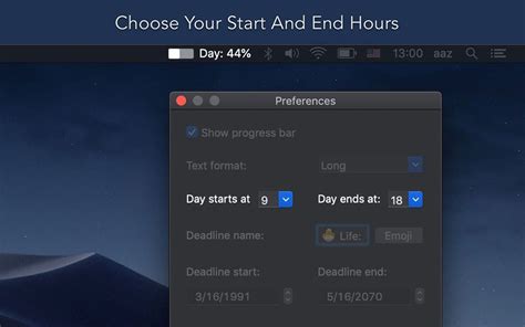 this progress bar clock for macs makes you more conscious of time