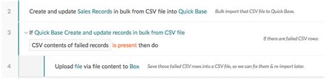 Workato Connectors Quick Bases Action Create And Update Records In