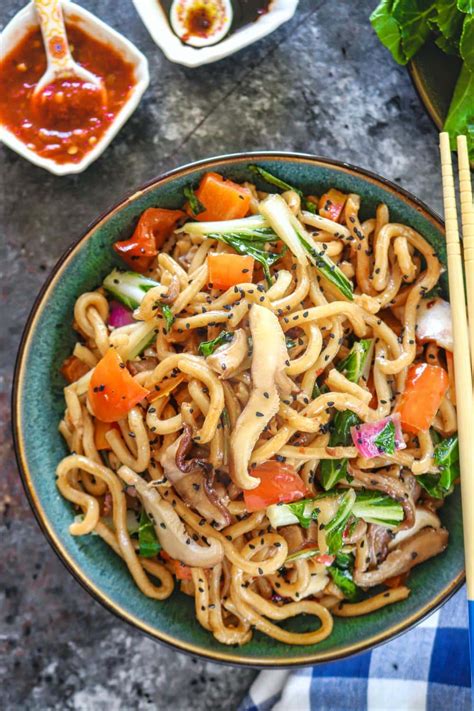 Vegan Stir Fry Udon Noodles Minute Spicy Stir Fry Udon Noodles