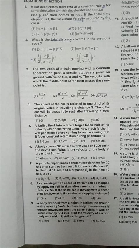 a particle experiences constant acceleration for 2010 m s then sec after