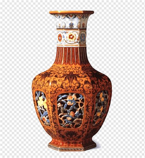 청나라 꽃병 Falangcai 도자기 골동품 골동품 개체 갈색 그린 객관적인 Png Pngwing