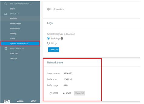 Network Trace And Syslog How To Download Net Trace And Syslog From 2n® Indoor Touch 20 Faq