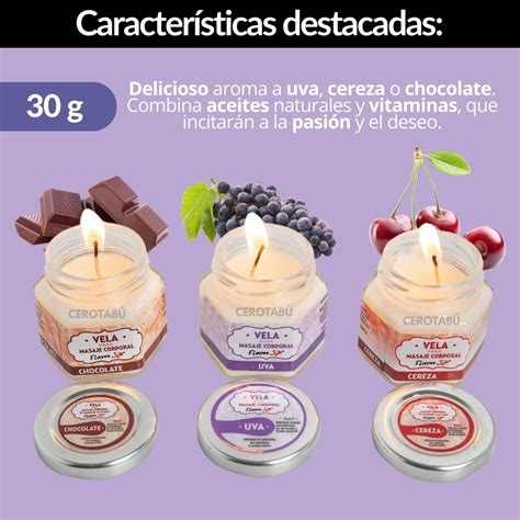 Velas Para Masajes Con Aroma Flavor Sex Cero Tabú