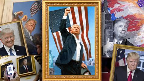 Portrait De Donald Trump Quand Poutine Flatte Légo Du Président Américain Avec Un Tableau