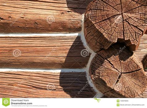 Detail Of Log Built Structure With Chinking Stock Image Image Of Wood