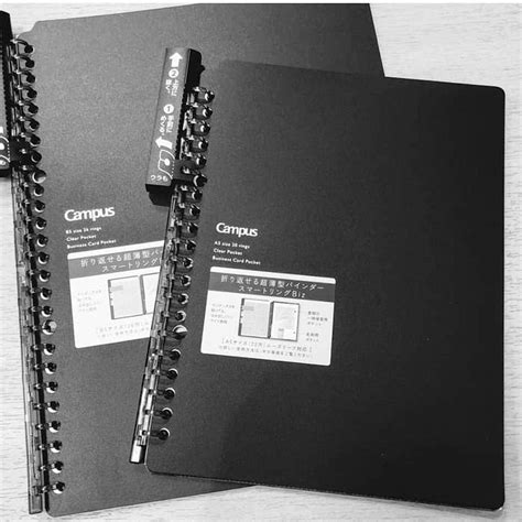 Kokuyo A5 Campus Black Smart Ring Binder 20 Rings Notebook A5 25 She