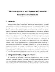 Multiple Object Tracking As ILP Pdf MODELING MULTIPLE OBJECT TRACKING AS CONSTRAINED FLOW