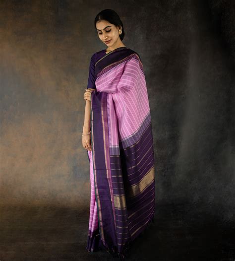 Lavender Kanchipuram Silk Saree