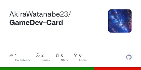 Github Akirawatanabe23gamedev Card
