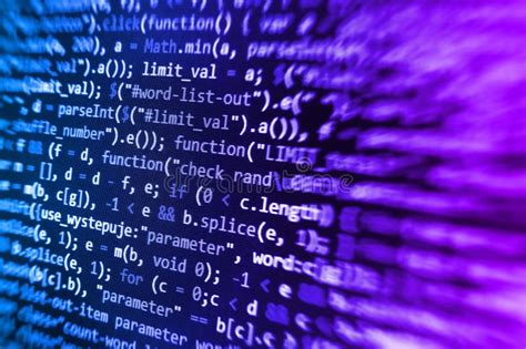 Programming Coding Source Code Screen Stock Image Image Of
