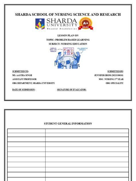 Problem Based Learning Lesson Plan Pdf Learning Cognitive Science