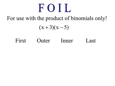 Foil Method And Distributive Ppt Science
