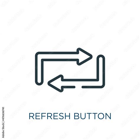 Refresh Button Thin Line Icon Button Interface Linear Icons From User Interface Concept
