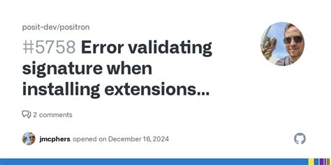 Error Validating Signature When Installing Extensions From Openvsx