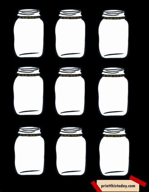 Mason Jar Tags Template