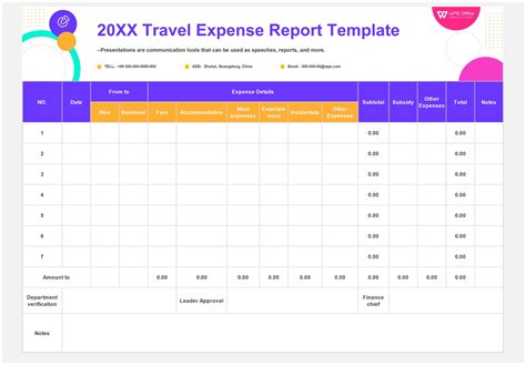 EXCEL Of Travel Expense Report Template Xlsx WPS Free Templates