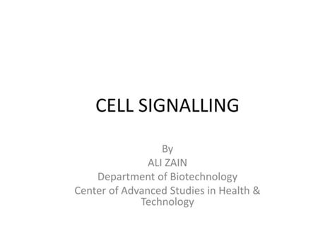 Cell Signalling Pptx