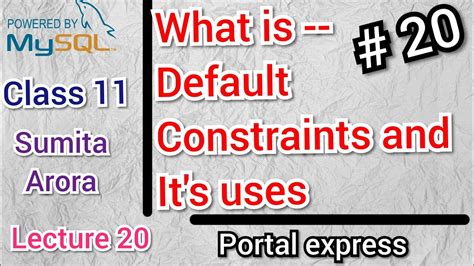 How To Use Default Constraints In Mysql Series 20 Mysql Series
