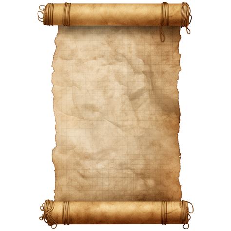 AI Generated Parchment Scroll Ancient Papyrus Png Isolated On Transparent Background PNG