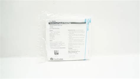Carefusion 4540a Paracervical Pudendal Block Tray 10ml Control Syringe X