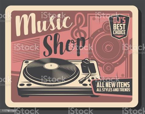 비닐 레코드 음악 플레이어 및 Dj 라우드 스피커 음악에 대한 스톡 벡터 아트 및 기타 이미지 음악 복고풍 콤팩트 디스크 Istock