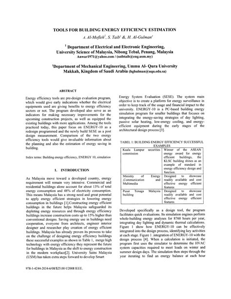 Pdf Tools For Building Energy Efficiency Estimation