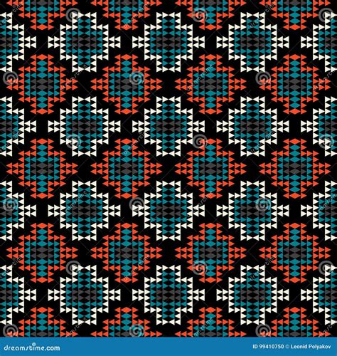 Pixels Beautiful Abstract Geometric Seamless Pattern Vector Illustration Stock Vector