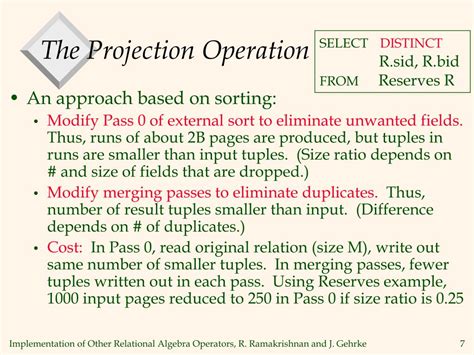 Ppt Implementation Of Other Relational Algebra Operators Powerpoint