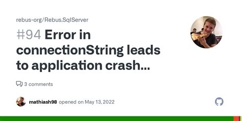 Error In Connectionstring Leads To Application Crash Without Exception