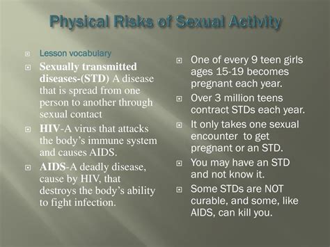 Ppt Understanding The Risks Of Sexual Activity For Teens Powerpoint