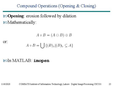 morphological image processing mathematical morphology is a branch