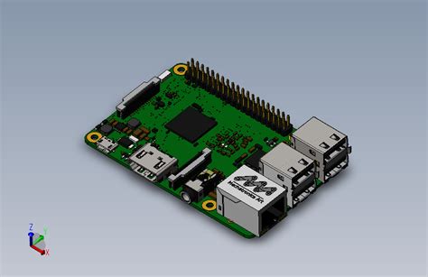 Y 树莓派 raspberry pi model b reference design SW STP STL SOLIDWORKS 模型图纸下载 懒石网