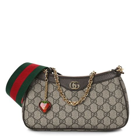 Gucci Gg Supreme Monogram Textured Dollar Calfskin Web Small Ophidia Gg