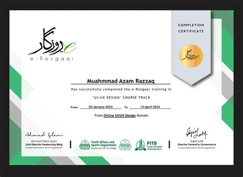 Muhammad Azam Razzaq On Linkedin Alhamdulliah I Have Completed The Ui Ux Design Course By E
