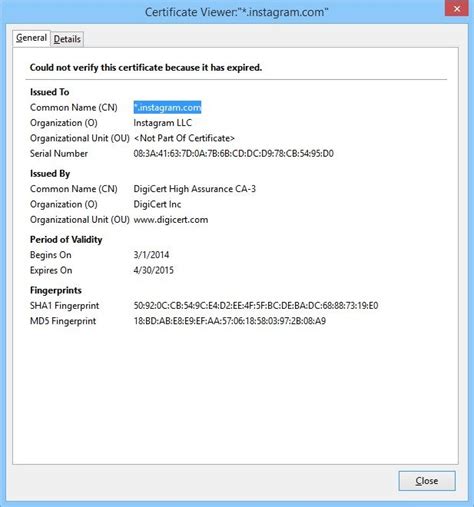 Instagrams Ssl Tls Certificate Just Expired Security Warnings Pop Up Softpedia