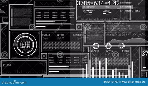 Animation Of Digital Data Processing Over Black Background Stock Video Video Of Technology