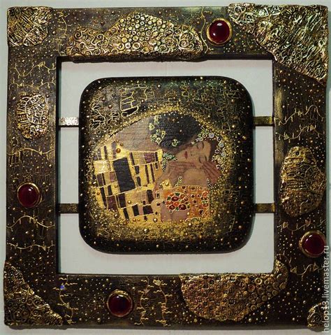 Декоративное панно Поцелуй по мотивам Г Климта в интернет магазине на Ярмарке Мастеров