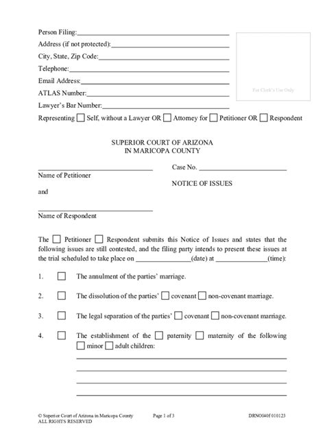 Fillable Online Superiorcourt Maricopa Objection To Petition For Guardian And Or Conservator