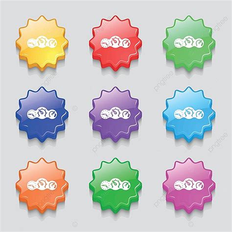 Vector Icon Sign Of Speedometer With Wavy Colorful Buttons Representing Speed Vector Broadband