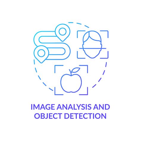 Image Analysis And Object Detection Blue Gradient Concept Icon Artificial Intelligence Machine