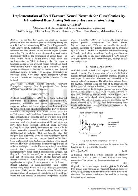 Implementation Of Feed Forward Neural Network For Classification By