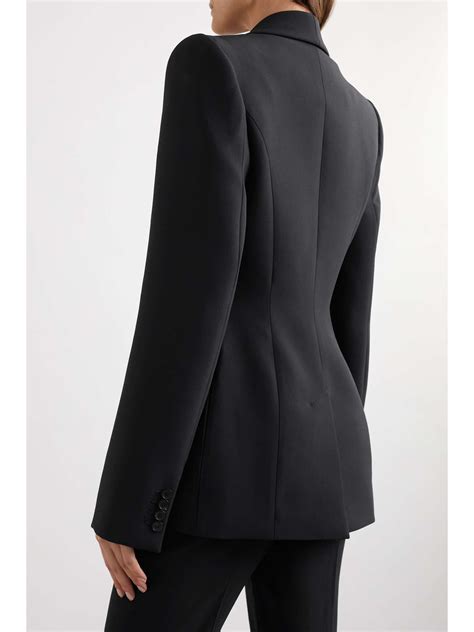 Alexander Mcqueen Crystal Embellished Appliquéd Crepe Blazer Net A Porter