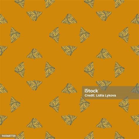 산 봉우리에는 이음새가 없는 무늬가 새겨져 있습니다 손으로 그린 스타일의 빈티지 배경 바위 풍경 Central London에 대한 스톡 벡터 아트 및 기타 이미지 Istock