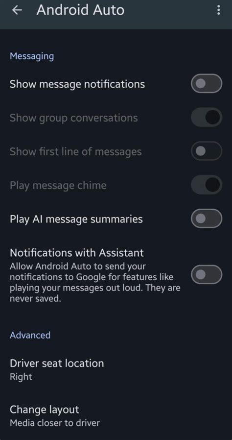 android auto lets you completely disable message notifications